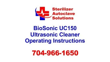 Coltene BioSonic UC150 Ultrasonic Cleaner Operating Instructions