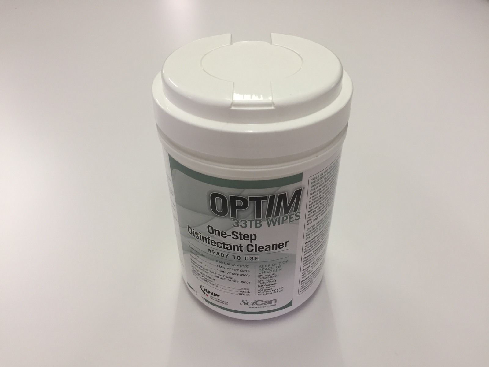 OPTIM 33TB One Step- Disinfectant and Cleaner (60 sheets) OEM OPT33 ...