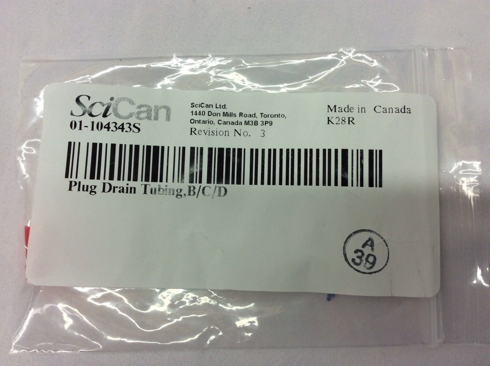 Scican Statim 2000 Plug Drain Tubing OEM 01-104343S - Statim USA ...