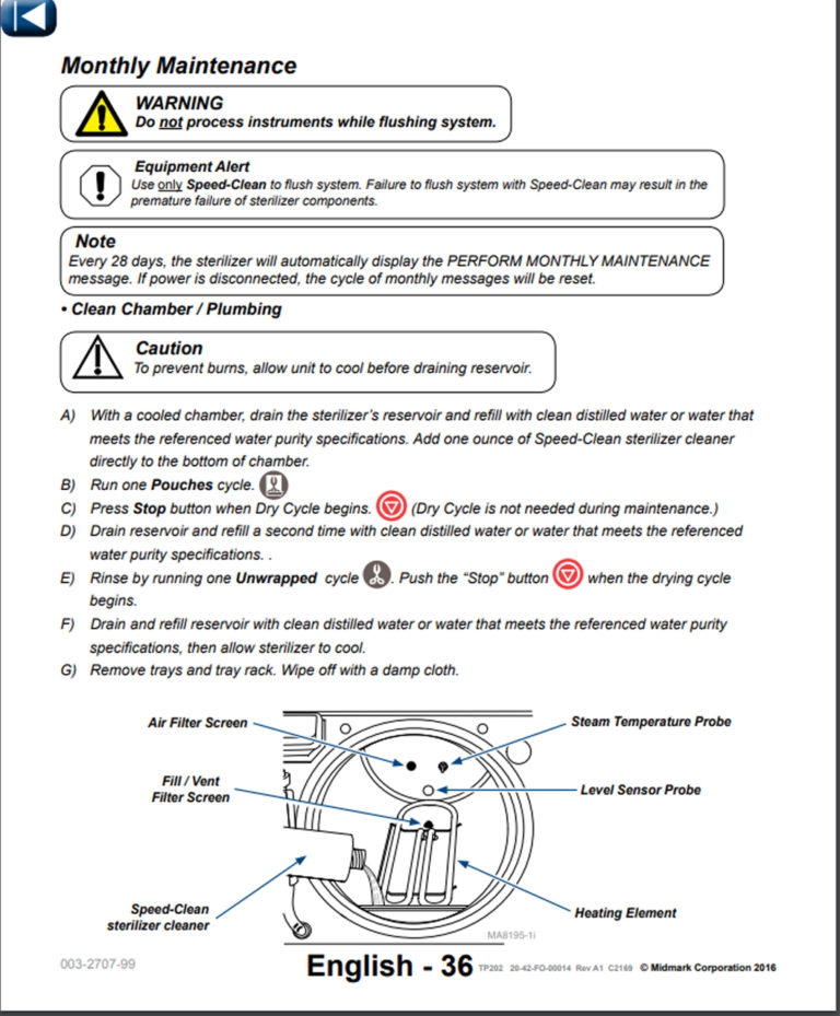Midmark M9 and Midmark M11 Preventative Maintenance: Daily, Weekly, and ...