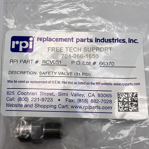 Midmark M7® Safety Valve RCV051 - FREE SHIPPING