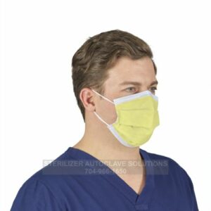 BOX of 50 LEVEL 1 Procedure Masks YELLOW Halyard *FLUIDSHIELD* 25867 ...