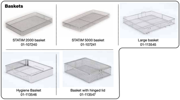 hydrim c61w basket types accessory graphic 1 - Statim USA Autoclave ...