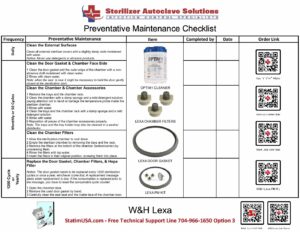 W&H Lexa PM Checklist - Statim USA Autoclave Sales, Service, & Repair